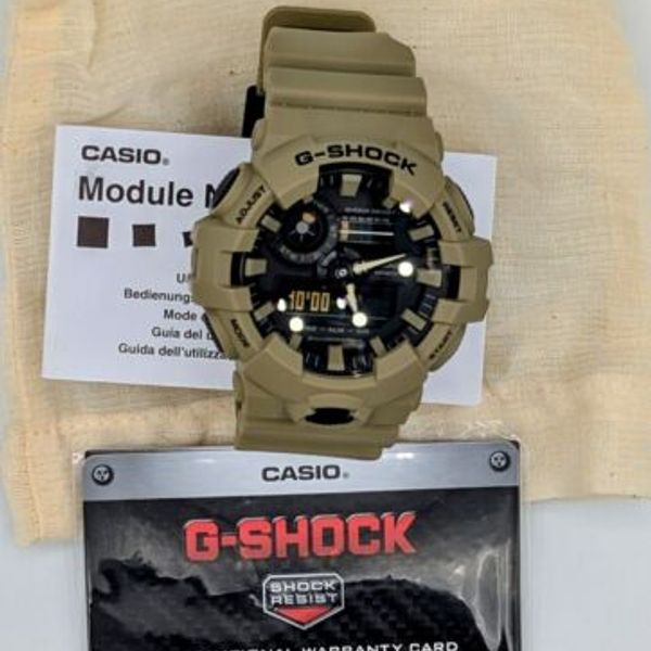 Casio G-shock Ga700uc-5a Super Illuminator Tan Watch | WatchCharts ...