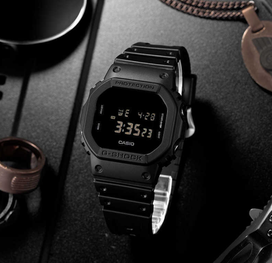 CASIO G-SHOCK DW5600BB-1 Men's Watch Military Black Resin Strap Digital ...