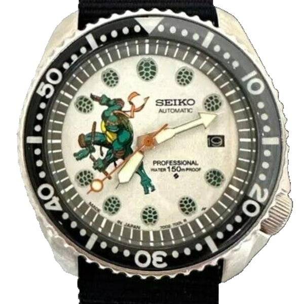 Seiko NINJA TURTLE Michelangelo mod.SDS001 Divers 7002-7000 Mens ...