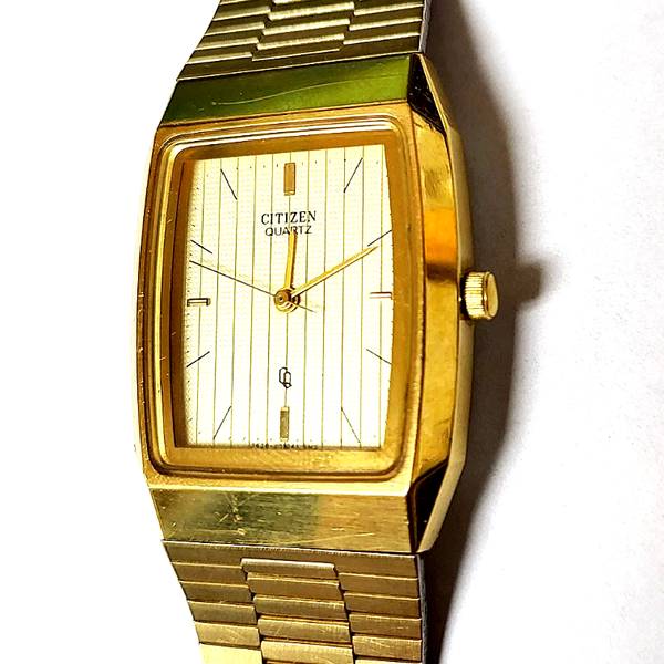 Vintage Citizen Men's Watch Quartz Gold Tone 4031-T11612 KT Analog ...