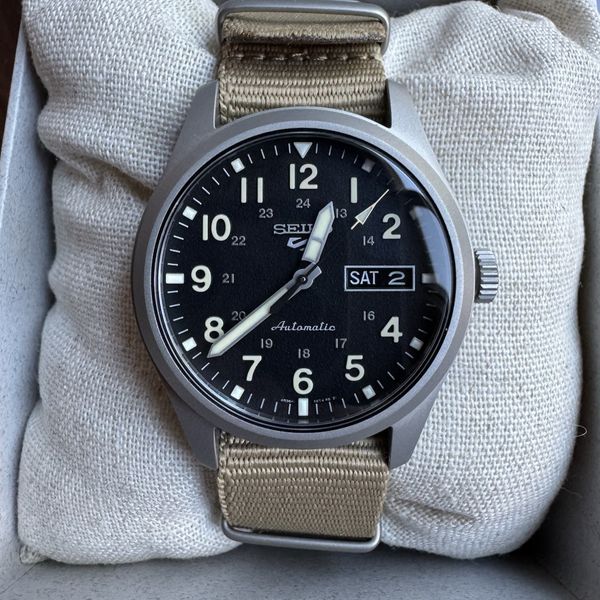 Seiko 5 Sports SRPG35 Men's Automatic Field Army Watch 5KX 4R36-10A0 ...