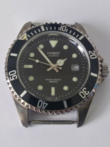 RARE! CASIO MTD-1010 (1346) SUBMARINER Black Dial Men's Watch NEW ...
