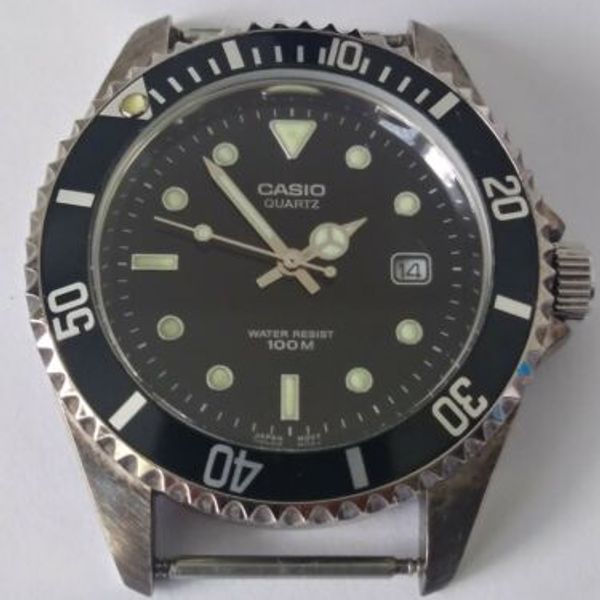 RARE! CASIO MTD-1010 (1346) SUBMARINER Black Dial Men's Watch NEW ...
