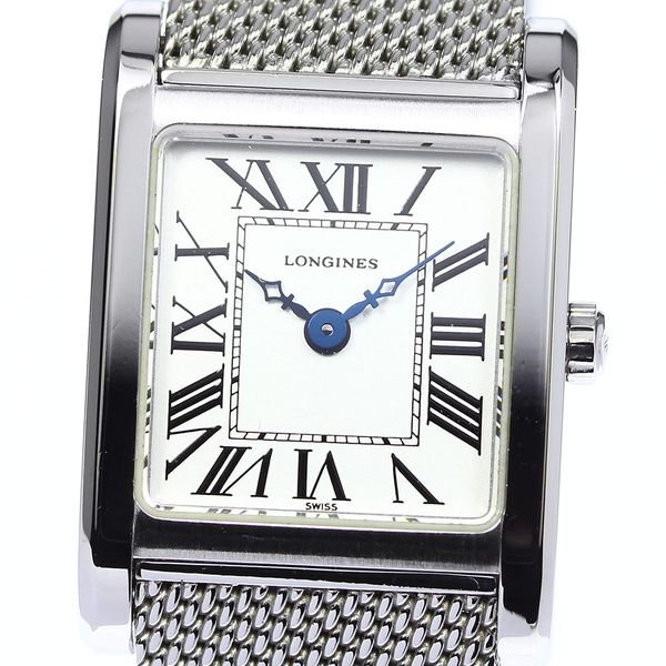 Good product [LONGINES] Longines L5.173.4 Square Roman Quartz Ladies ...