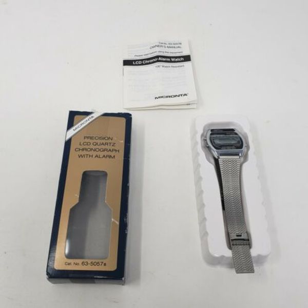 Vtg Micronta LCD Quartz Chronograph w/ Alarm Digital Watch Radio Shack ...