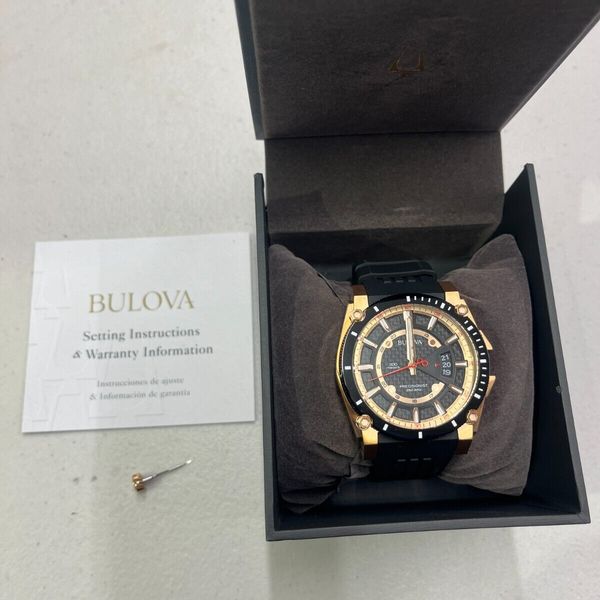 BULOVA 98B152 PRECISIONIST CARBON FIBER DIAL - NEW DEFECTIVE ...