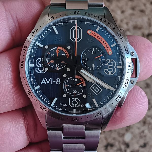 [WTS] Avi-8 P51 Mustang Blakeslee Silver Oak Chronograph $165 ...