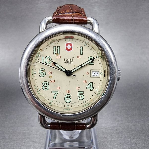 Victorinox Swiss Army Cavalry Watch Men 37mm White Dial Silver Tone ...