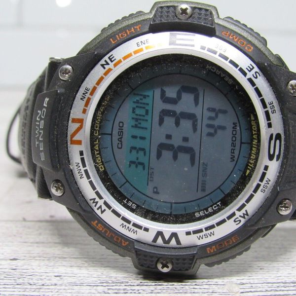 Casio SGW100B Compass, Thermometer, Digital, 5 Alarms, World Time ...