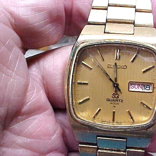 NICE VINTAGE MANS SEIKO QUARTZ WATCH 4004 MODEL GP RUNNING ...