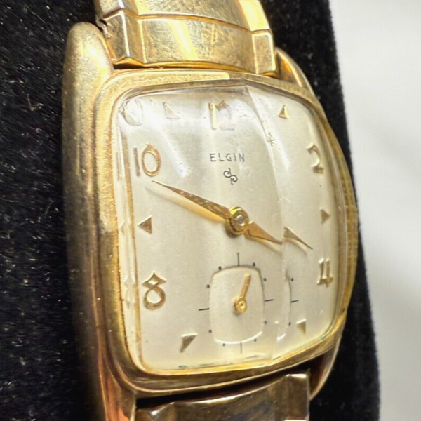 Vintage Elgin 683 17 Jewel Men's Rectangular 10kt RGP Wristwatch Parts ...