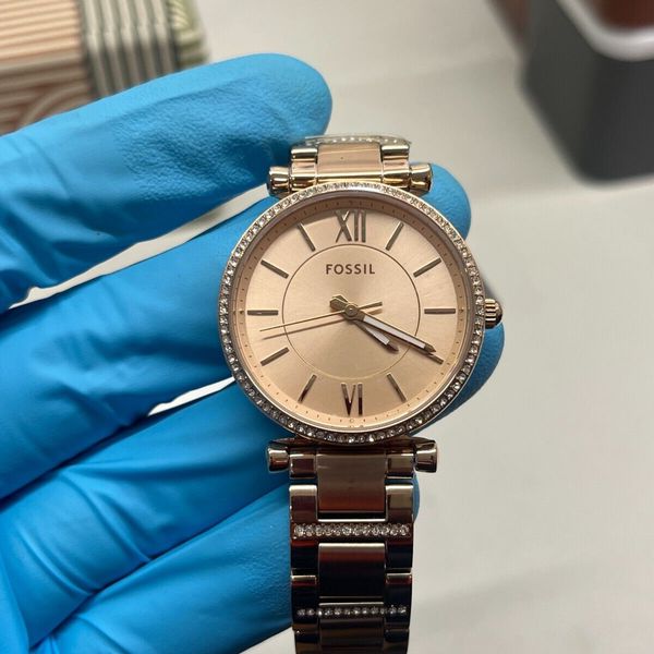Fossil ES4301 Carlie Quartz Rose Dial Ladies Watch - NEW / DEFECTS ...