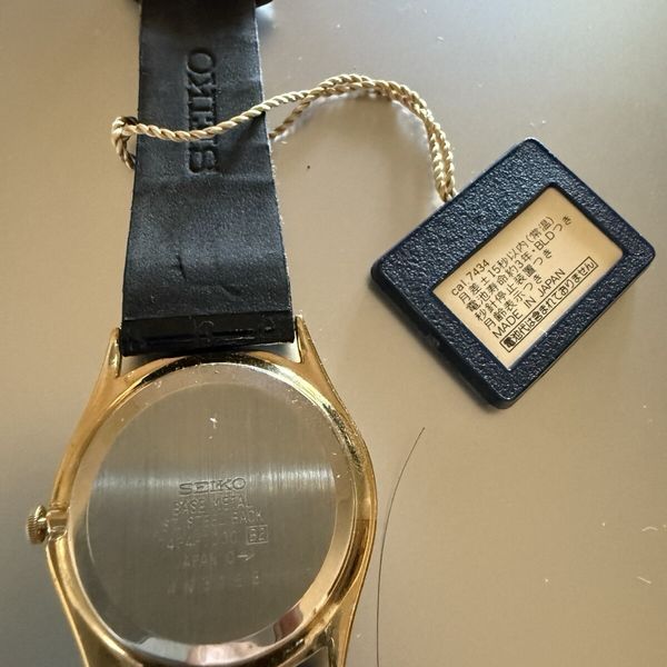 Seiko Moon Phase Watch Module 7434-7000 New Old Stock Original Band ...