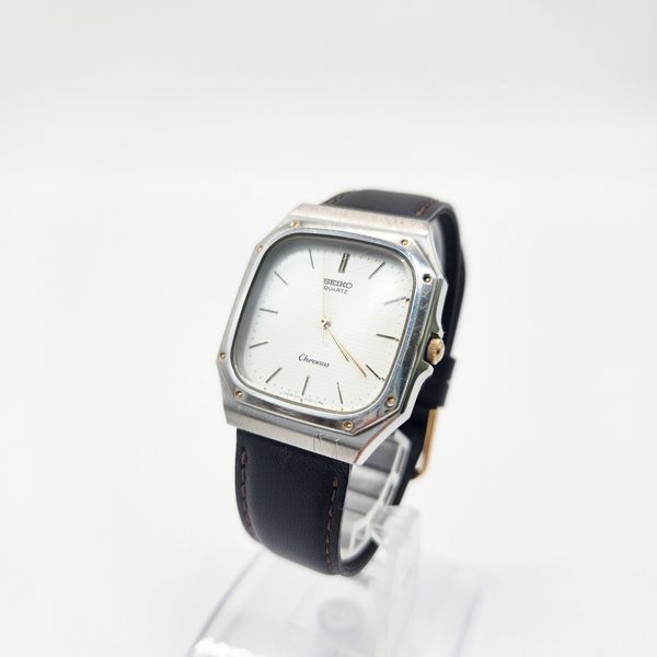 Vintage1986 SEIKO Chronos 7731-5130 SilverSquare Tank Shape Men Watch ...