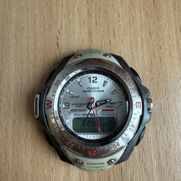 CASIO SEA-PATHFINDER Yacht Timer Twin Sensor SPF-50 2344 Mens Digital ...