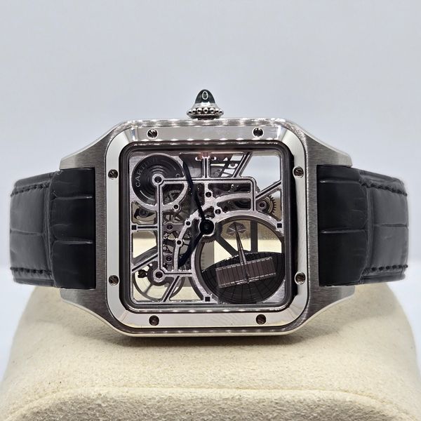 Unworn Cartier Santos-Dumont Skeleton Micro-Rotor (WHSA0032 ...