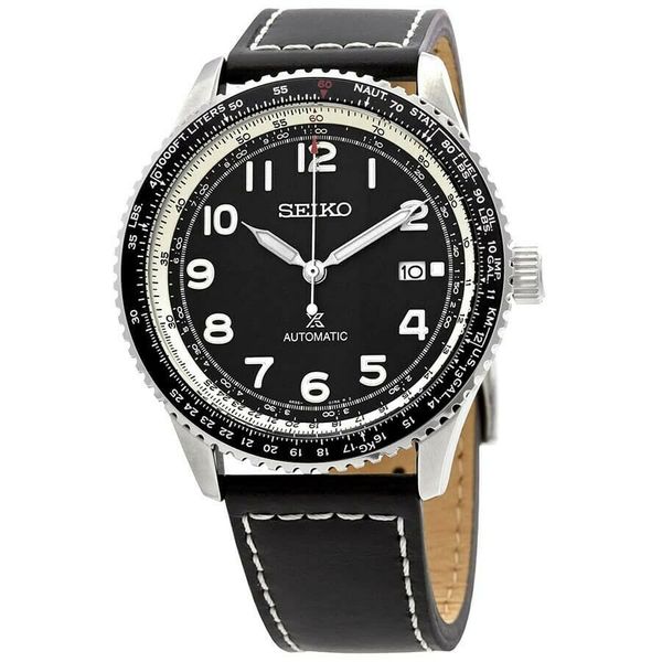NOS Seiko Prospex SRPB61 Black Sky Dial NaviTimer Pilot Aviator Field ...