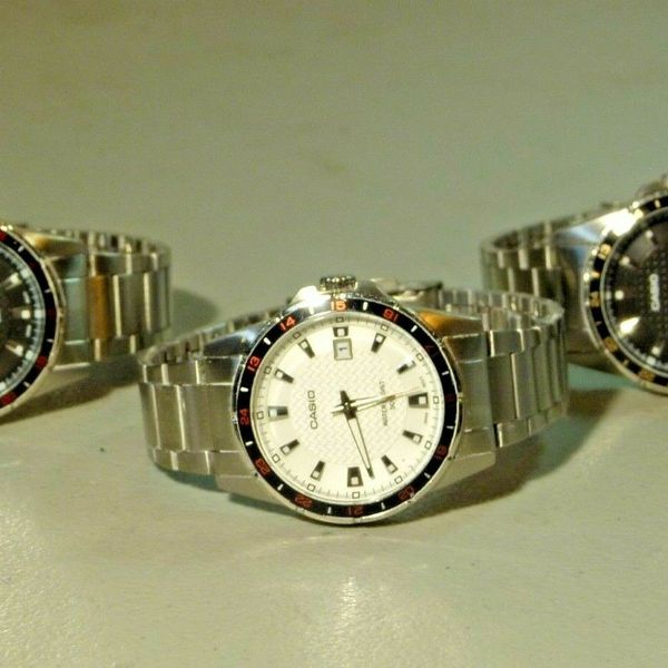 3X MENS CASIO DIVER STYLE MTP 1290 ANALOG WATCHES 5058 JAPAN MOVEMENTS ...