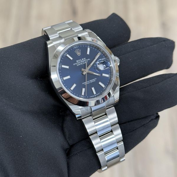 [WTS] Rolex Datejust 126300 Blue Index - Comes Watch & Card 11/24 ...