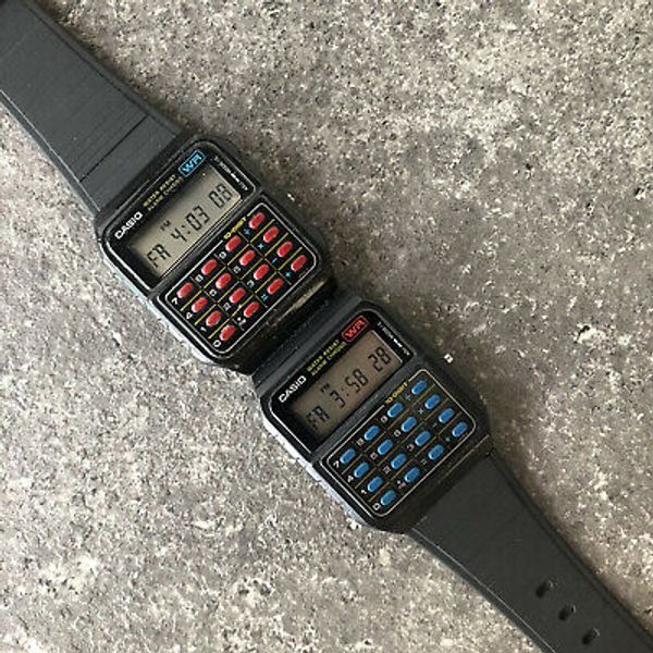 Vintage Casio CA 53 Rare Red Blue Button Marty McFly Digital Watch ...