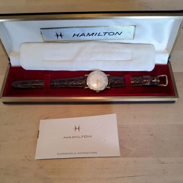 Hamilton Masterpiece 10K Gold Watch With Original Box | WatchCharts ...