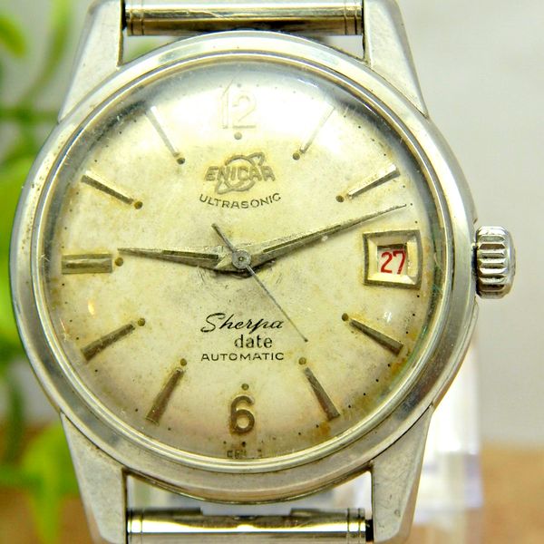 Vintage Enicar Ultrasonic Sherpa date Automatic 17 jewel gents wrist ...