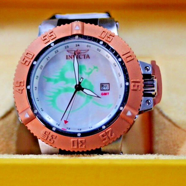 Invicta Subaqua Noma III Men's GMT Strap Watch 13913. MOP Dragon dial ...
