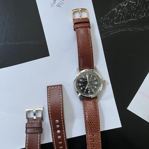 [WTS] Hamilton Khaki Field 38mm H704550 w/ Extra Lizard Strap ...