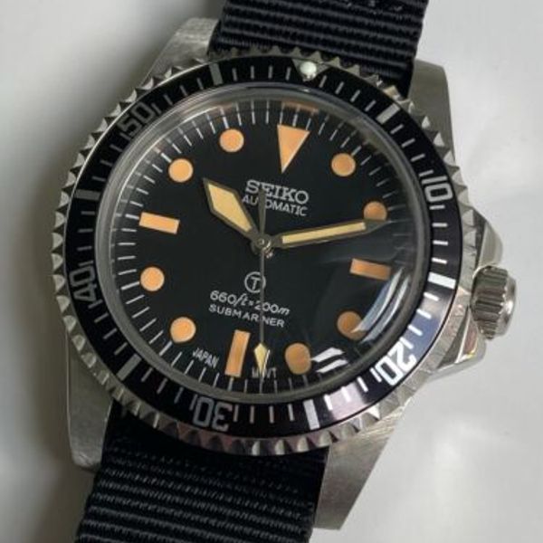 NEW Watch Mod Milsub With Seiko NH35 Movement FREE NATO STRAP AND WATCH ...