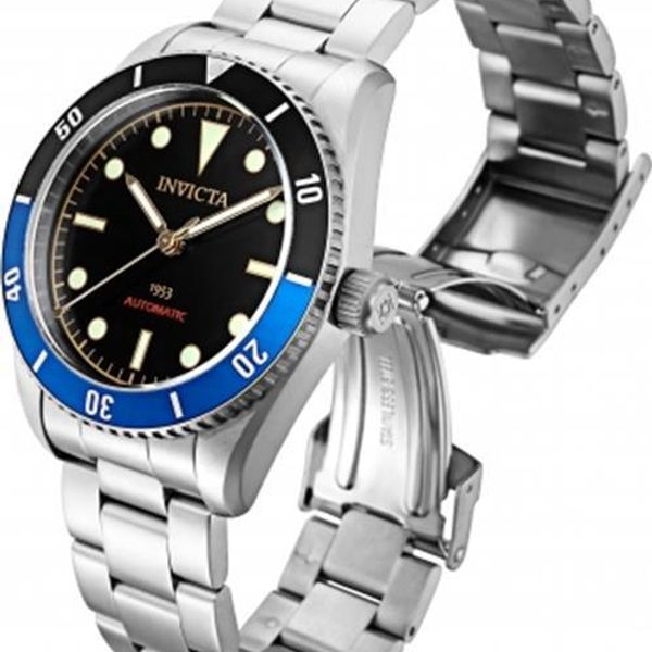 Men's 34333 Pro Diver Automatic 3 Hand Black Dial Batman Bezel Invicta ...