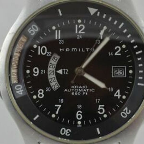 HAMILTON KHAKI AUTOMATIK GMT HERREN UHR H776150 VINTAGE SCHÖNER ZUSTAND ...