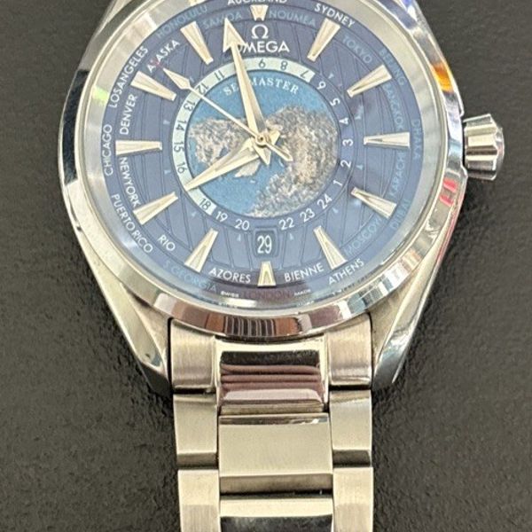 CUSTOM Omega Seamaster Menâ s Aqua Terra Worldtimer GMT 38mm EXTRA ...