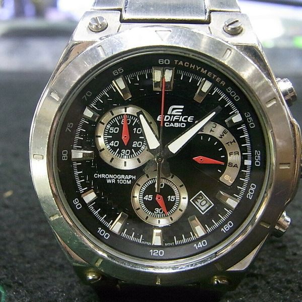 All Original Casio Stainless Steel Man's Chronograph WR 100M Watch ...