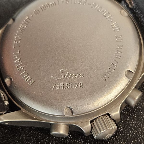 Sinn 756 Tegimented With Deployant Buckle And Sinn Service Box ...