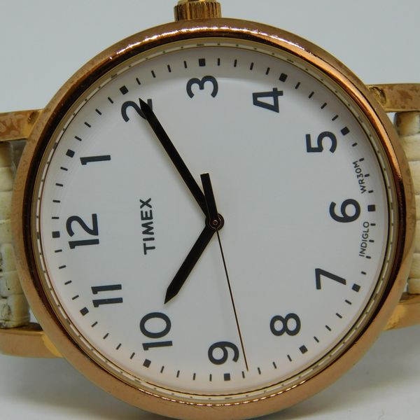 Timex Indiglo WR 30M Genuine Leather Quartz Analog Men's Watch New Battery | WatchCharts Marketplace