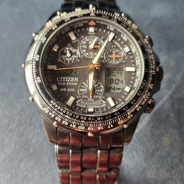 CITIZEN Skyhawk AT Radio Controlled Eco-Drive WR200 - JY0005-50E watch ...