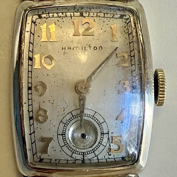 Vintage Men's Hamilton 10Kgf 17j Manual Wind Wristwatch for Parts or ...