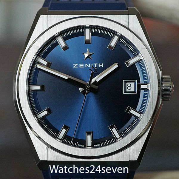ZENITH DEFY CLASSIC TITANIUM SPORT WATCH BLUE DIAL 41MM Retail $6,300. ...