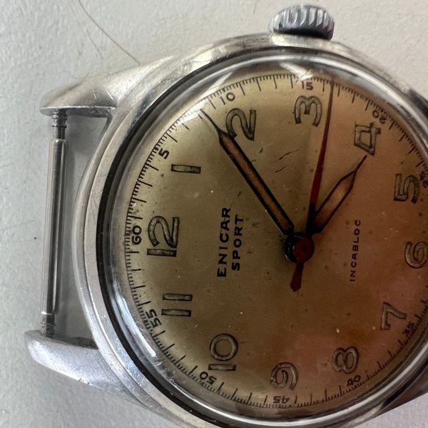 GENTS VINTAGE ENICAR SPORT MANUAL WIND WRISTWATCH - WORKING ...