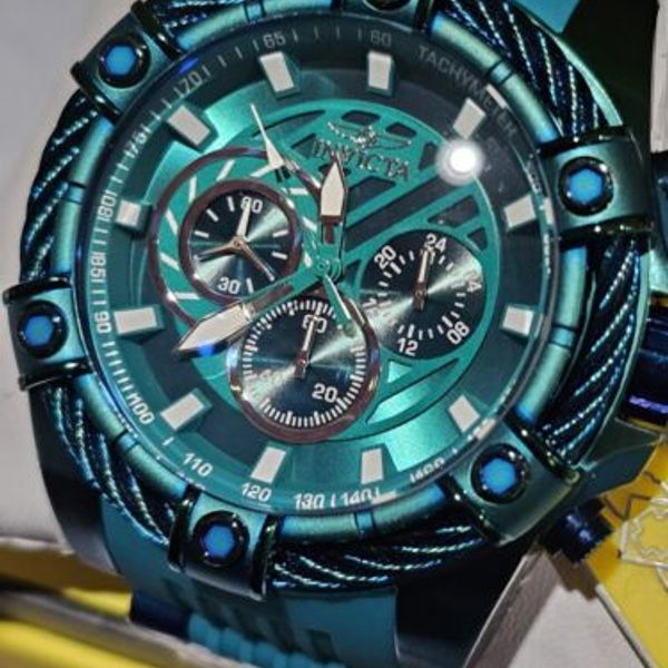Invicta - BOLT - Emerald Green - 52mm - Chronograph - mens watch ...