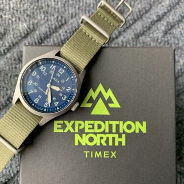 Timex Expedition North Field Post Solar Powered Men's Watch - BLUE dial ...