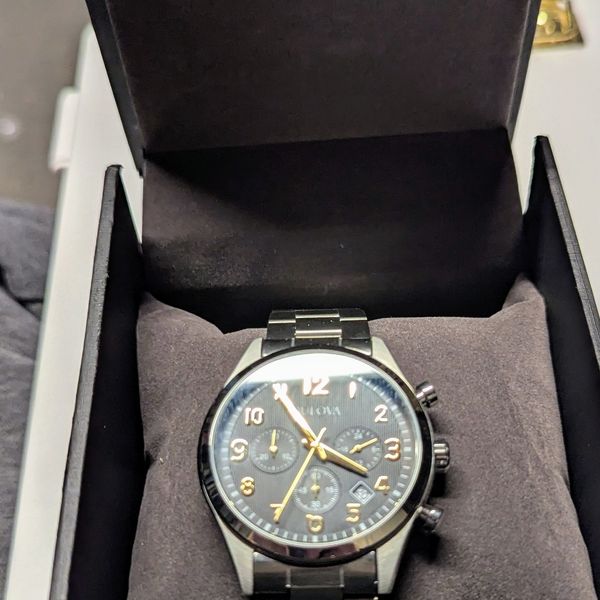 Bulova 96b301 chronograph with bracelet and leather band | WatchCharts ...