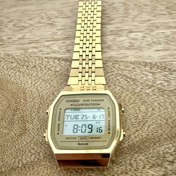 CASIO Step Tracker ABL-100WEG-9A ABL-100 Bluetooth Quartz Digital Gold ...