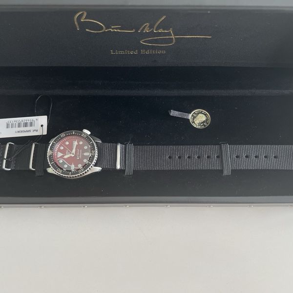 Brian May Seiko 5 Sport Ltd Edition Red Special Watch SRPE83K1 Brand ...