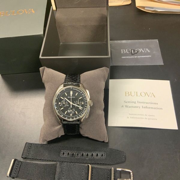 Bulova Lunar Pilot 96A225 Men's Watch - Black | WatchCharts Marketplace