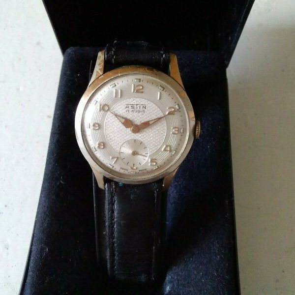 Vintage 1950s Astin 17 Jewel Swiss Gents Wrist Watch | WatchCharts ...