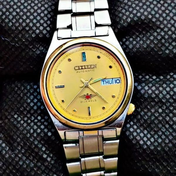 Citizen Automatic 21 Jewels Gold Dial from Japan | WatchCharts Marketplace