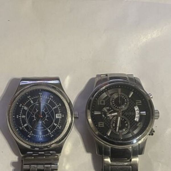 Swatch Automatic And Guess Chronograph Watch For Spares Or Repair Mens ...
