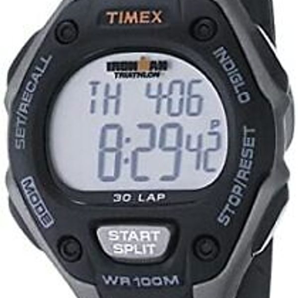 Timex Women's Ironman 30-Lap Digital Quartz Mid-Size Watch Black/Gray ...
