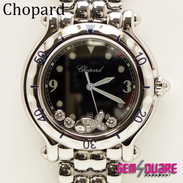 [27/8925] Chopard Happy Sport Fish Quartz Women's Black Watch Used [Pawn Shop] | WatchCharts